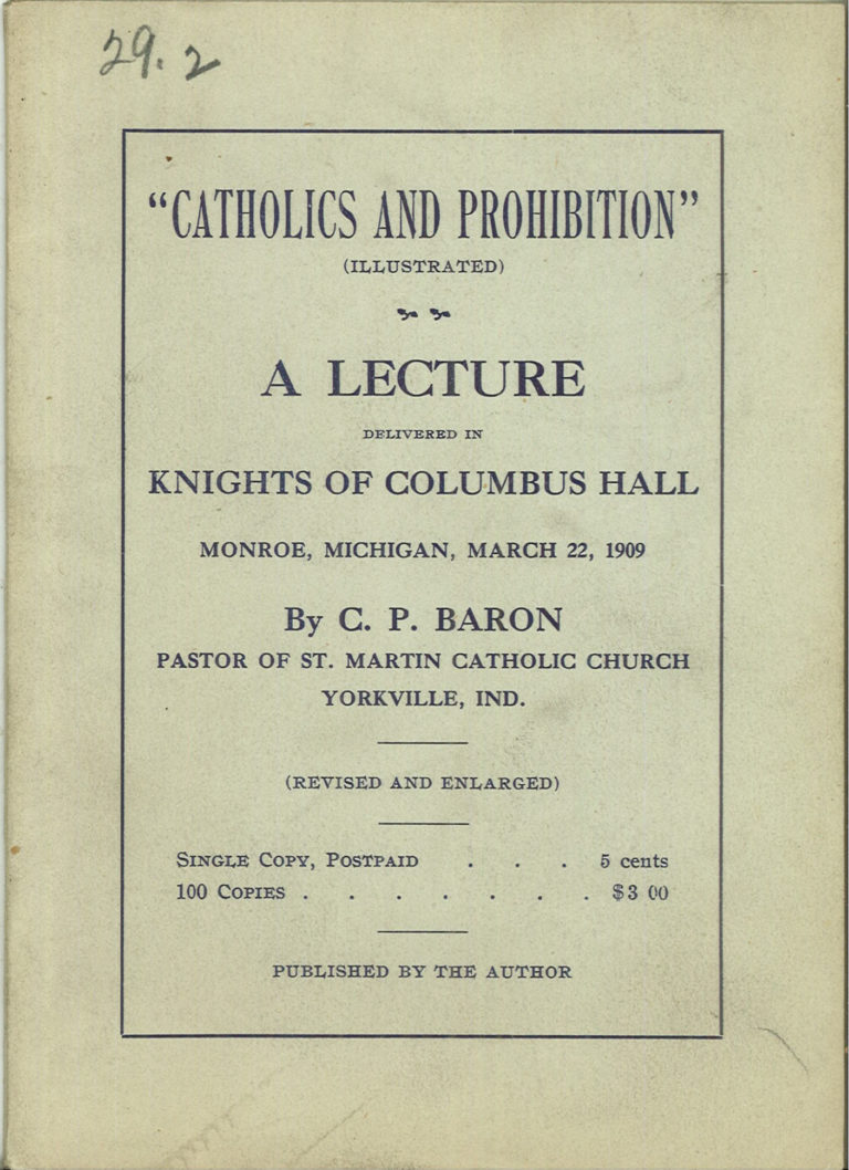 An “Un-American Invention”?: Catholics and the Issue of Prohibition ...